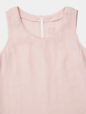 120% Lino Sleeveless Linen Top - Pink