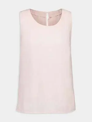 120% Lino Sleeveless Linen Top Pink