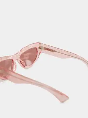 Gucci Cat Eye Gg Sunglasses - Pink