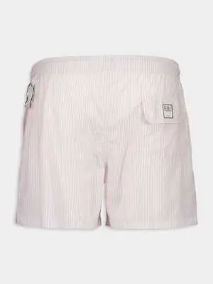 Fedeli Striped Madeira Swim Shorts - Pink