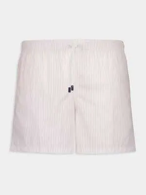 Fedeli Striped Madeira Swim Shorts - Pink