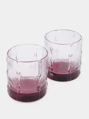 La DoubleJ Solid Bamboo Tumbler Set Of 2