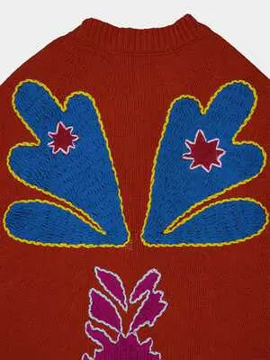 PAULA Hand-embroidered Knitted Cape
