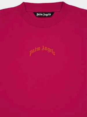 Palm Angels Fuchsia And Orange Back Logo T-shirt