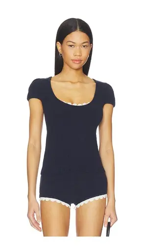 Lpa Champaux Lace Trim Top