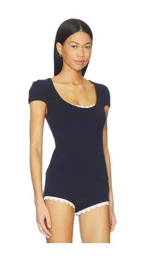 Lpa Champaux Lace Trim Top