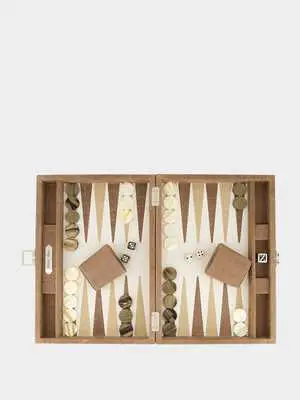 HECTOR SAXE PARIS Alligator Vison Medium Backgammon Set