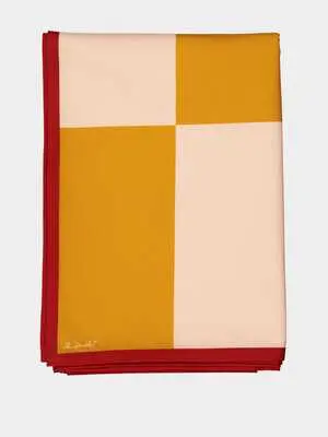La DoubleJ Contrada Panama Cotton Medium Tablecloth - Orange