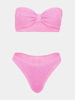 Hunza G Crinkle Bandeau Bikini - Pink