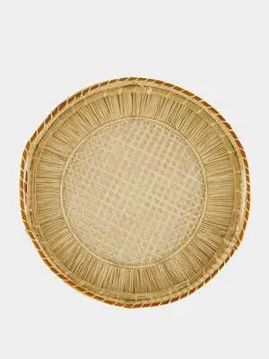 La DoubleJ Raffia Woven Tray