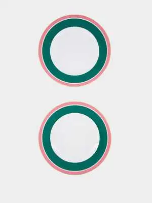 La DoubleJ Set Of 2 Dinner Plates - Multicolour