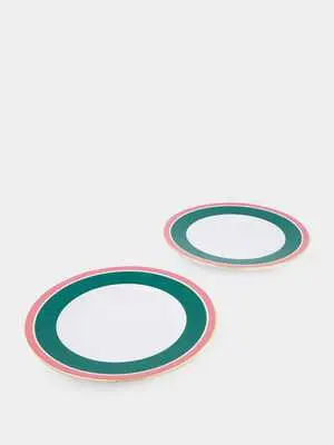 La DoubleJ Set Of 2 Dinner Plates - Multicolour