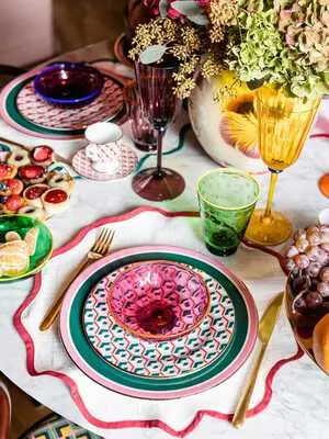 La DoubleJ Dinner Plates Set - Multicolour