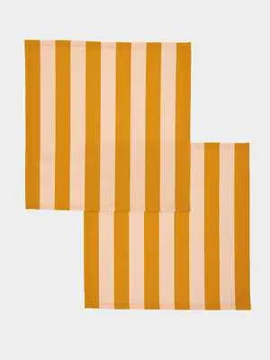 La DoubleJ Contrada Panama Large Napkins Set Of 2 - Orange