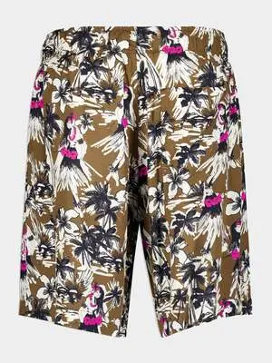 Palm Angels Hula Cargo Graphic-print Shorts - Multicolour