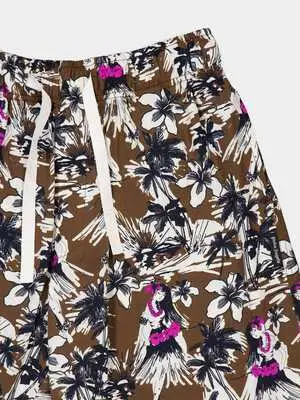 Palm Angels Hula Cargo Graphic-print Shorts - Multicolour