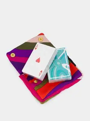 Emilio Pucci Playing Cards With Marmo Print Case