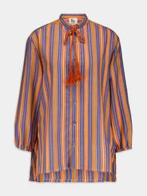 PAULA Name': X Marrakshi Life Striped Oversized Blouse