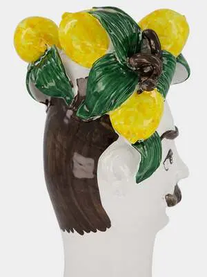LES-OTTOMANS Handpainted Sculpture Vase