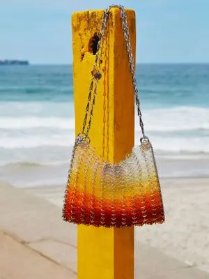 Rabanne 1969 Resin Disc Shoulder Bag - Orange
