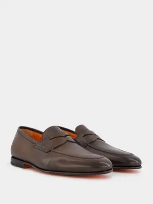 Santoni Leather Loafers