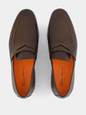 Santoni Leather Loafers