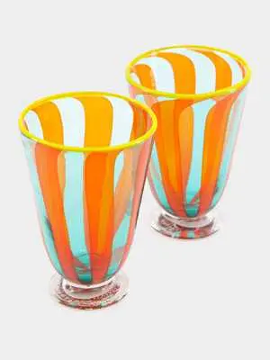 La DoubleJ Set Of 2 Murano Water Glasses