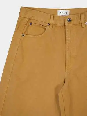 FRAME High-rise Barrel-leg Jeans - Orange