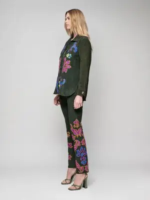 PAULA Chakakan Suede Embroidered Overshirt