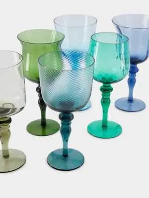 BITOSSI Set Of 6 Texture Goblets