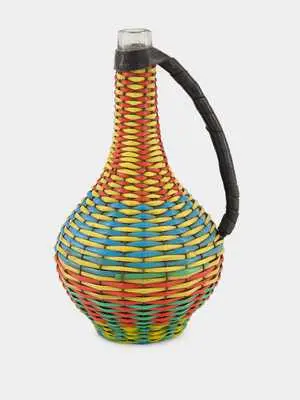 All Origine Woven Glass Flask - Multicolour