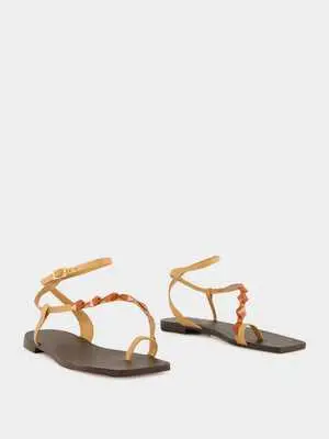 Johanna Ortiz Dazzling Crest Flat Sandals