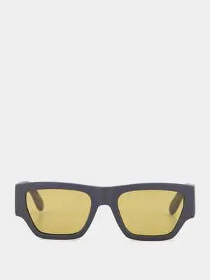 Alexander McQueen Angled Rectangular Sunglasses - Grey
