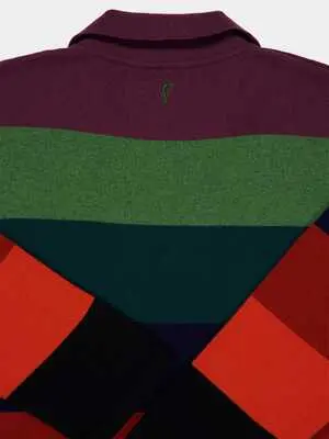 PAULA Jane Striped Knitted V-neck Top - Multicolour