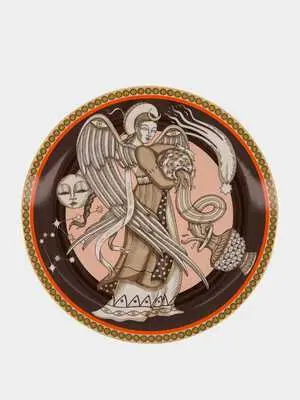La DoubleJ The Angel Brown Decorative Plate - Multicolour