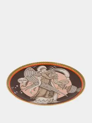 La DoubleJ The Angel Brown Decorative Plate - Multicolour