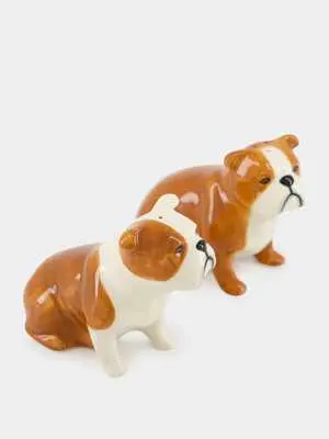 QUAIL CERAMICS English Bulldog Salt And Pepper Set