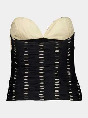 Valentino Garavani Chiffon Polka Dot Draped Top - Multicolour