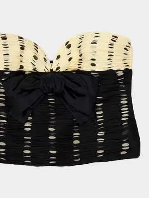 Valentino Garavani Chiffon Polka Dot Draped Top - Multicolour