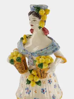 LES-OTTOMANS Lemon Porcelain Candle Holder