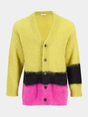 Valentino Garavani Striped Mohair-blend Cardigan