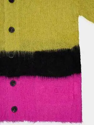 Valentino Garavani Striped Mohair-blend Cardigan