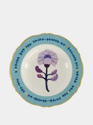 BITOSSI Botanical Art Soup Plate - Purple