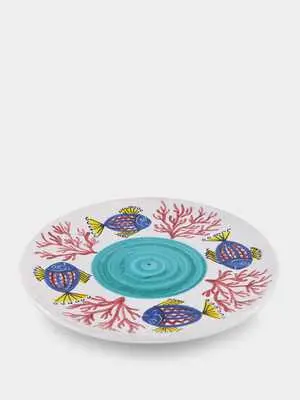 LES-OTTOMANS Handpainted Sicily Dinner Plate - Multicolour