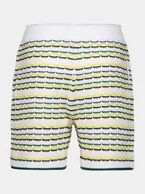 Casablanca Tuck Stitch Patterned Shorts - Multicolour