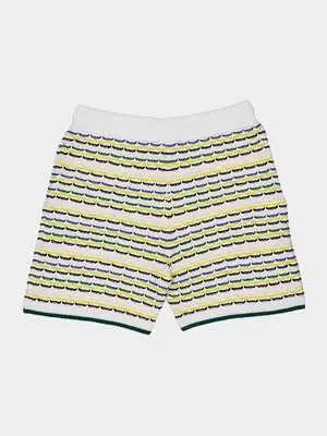Casablanca Tuck Stitch Patterned Shorts - Multicolour