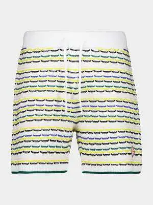 Casablanca Tuck Stitch Patterned Shorts - Multicolour