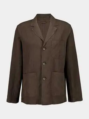 Frescobol Carioca Seawood Lima Linen Blazer - Grey