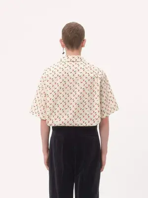 Valentino Garavani Butter Cotton Shirt With Cherryfic Print - Multicolour