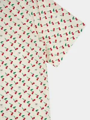 Valentino Garavani Butter Cotton Shirt With Cherryfic Print - Multicolour